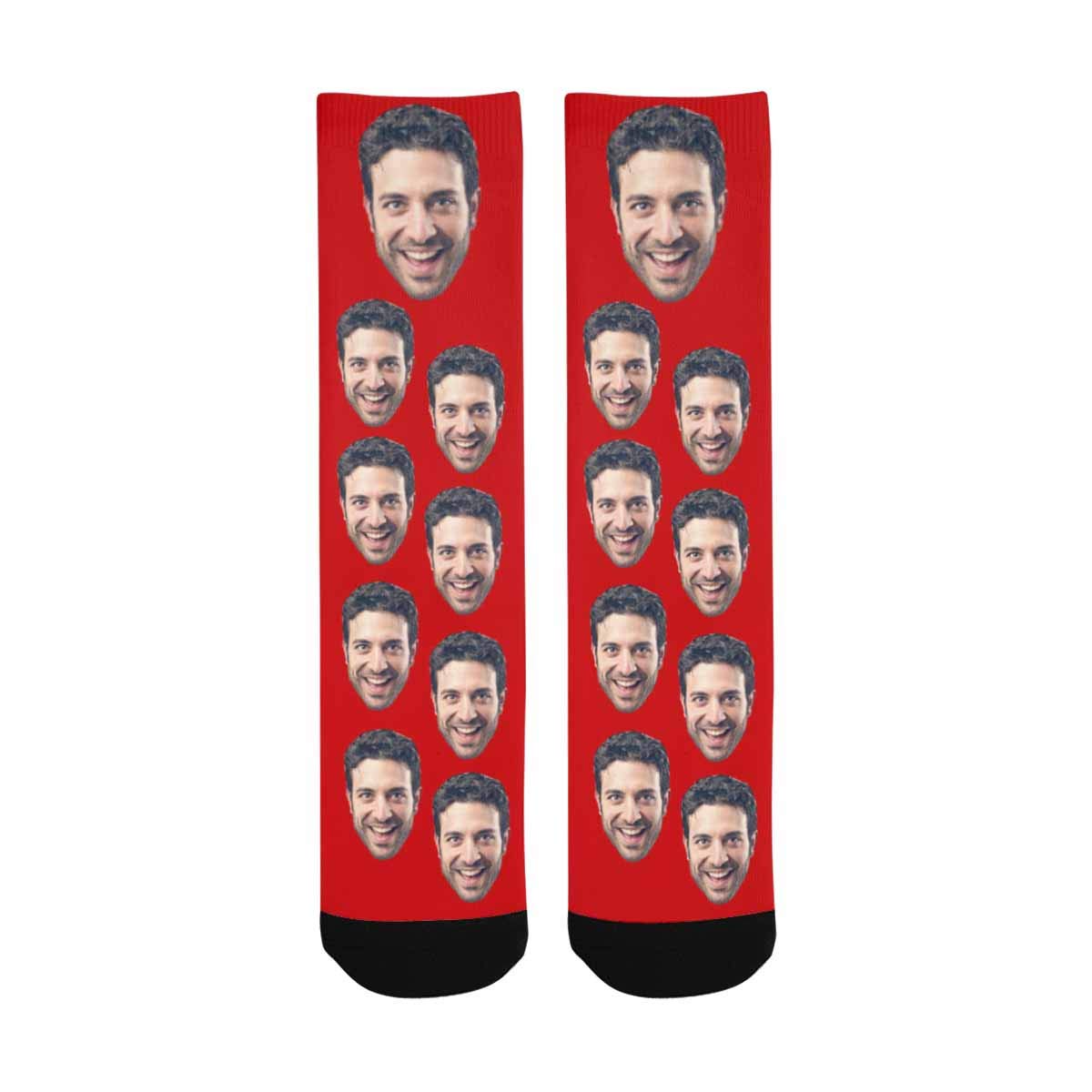 Artsadd Custom Face Socks with Picture, Personalized Socks with Photo Customized Unisex Funny Crew Sock Gifts for Men Women