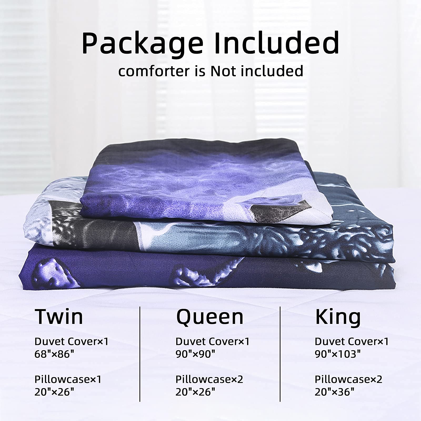 Blue Flame Soccer Duvet Cover Set for Children Boys 3D Printed Football Quilt Cover Set with 2 Pillowcases Fire and Ice Bedding Set with Zipper Closure Queen Size 90" X 90"(Not Comforter)