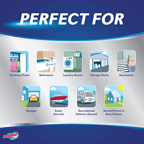 DampRid Lavender Vanilla Hanging Moisture Absorber, 16 oz., 3 Pack - Eliminates Musty Odors for Fresher, Cleaner Air, Ideal for Closet, 14% More Moisture Absorbing Power*