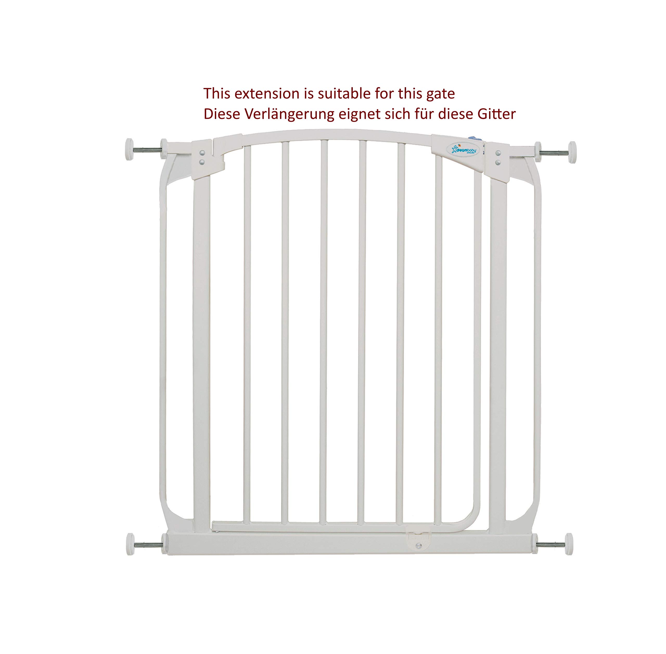 Dreambaby 21 in. White Chelsea Extension