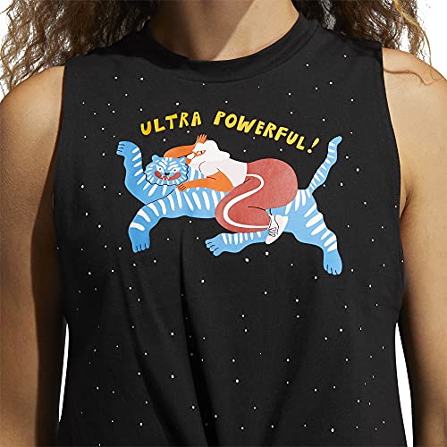 adidas Womens Egle Graphics Tank Black X-Small