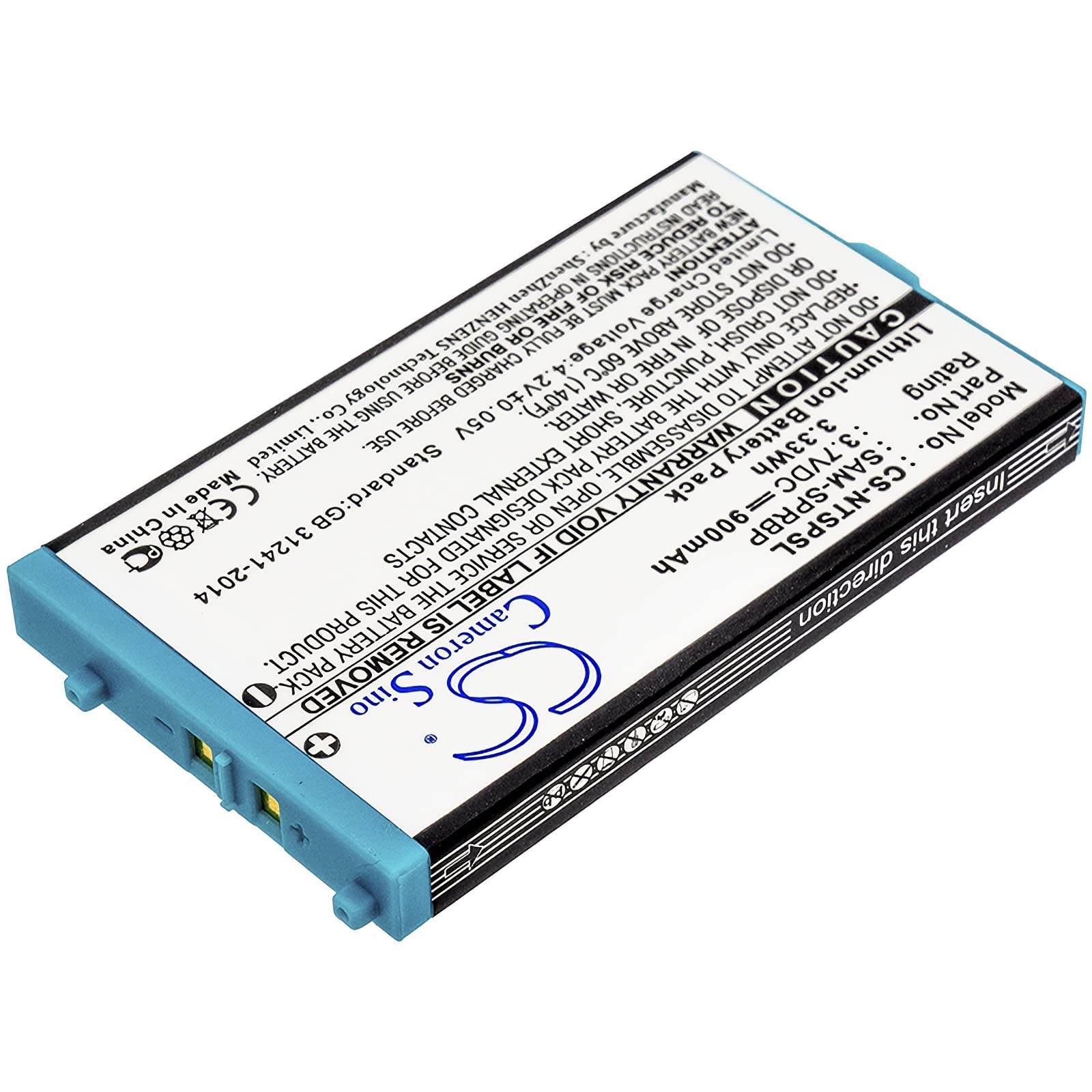 LIONX Battery Replacement for Game Console Advance SP AGS-001 GBA SP Part Number AGS-003 SAM-SPRBP 900mAh / 3.33Wh 3.7v Lithium-ion Blue