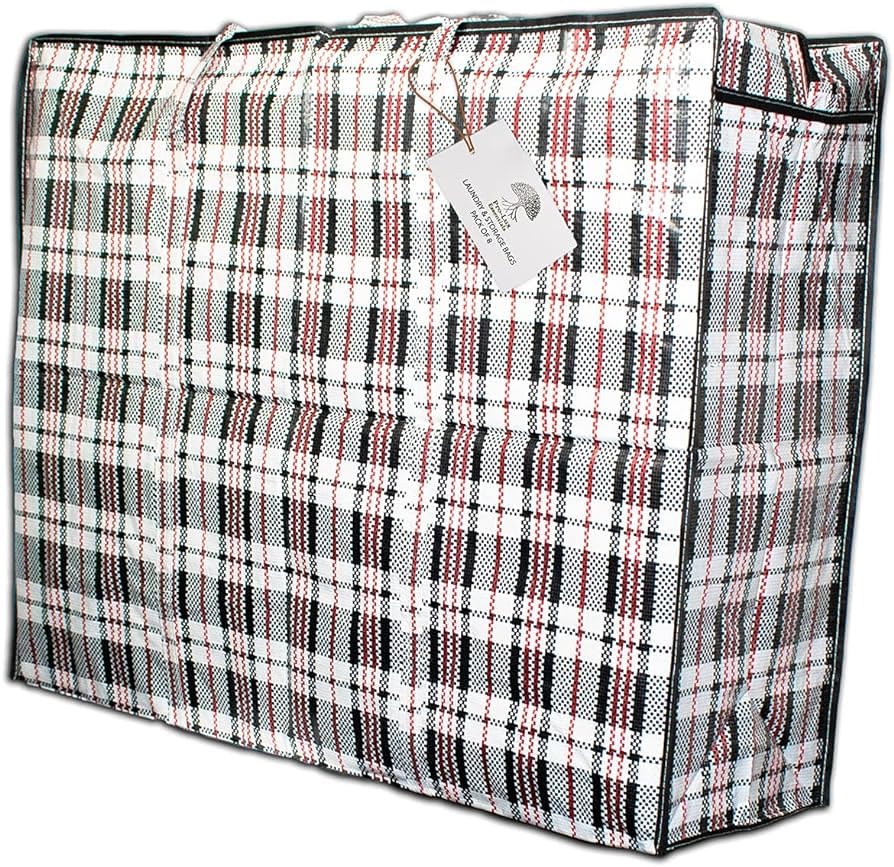 Laundry Bags with Handles 8Pcs Extra Large Zipper, Heavy Duty XXL Storage Bags, Travel Laundry Tote Bag, Clothes Storage Bag with Straps