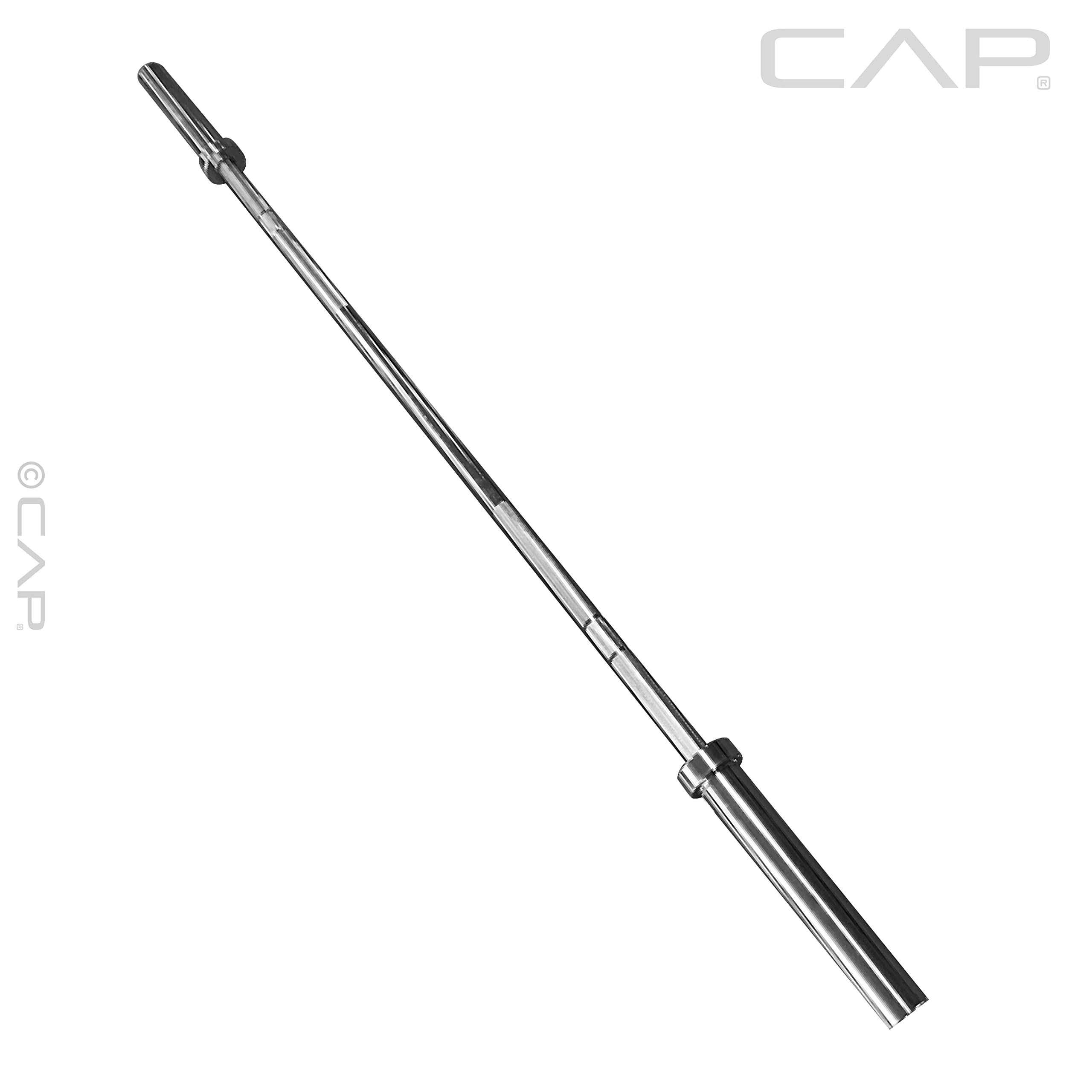CAP Barbell 2' Olympic Solid Bar, Bronze Bushings, Chrome, 45.75 inches