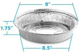 Amazinga 30 Pack | Round Aluminum Foil Pans 9-Inch | Disposable Tin Foil Pans | Heavy-Duty Food Container Pie Dish Safe for Freezer & Oven DBP001