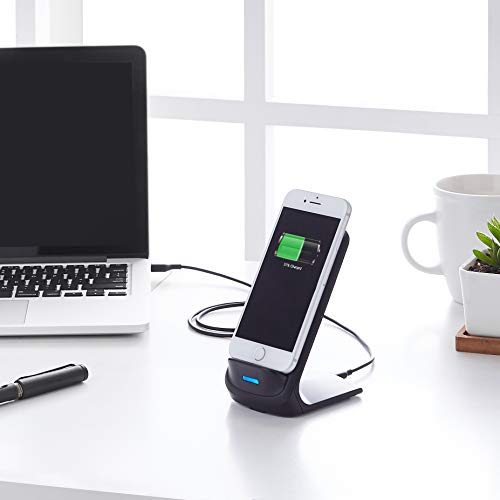 Amazon Basics 10W Qi Certified Fast Charging Wireless Stand - Black