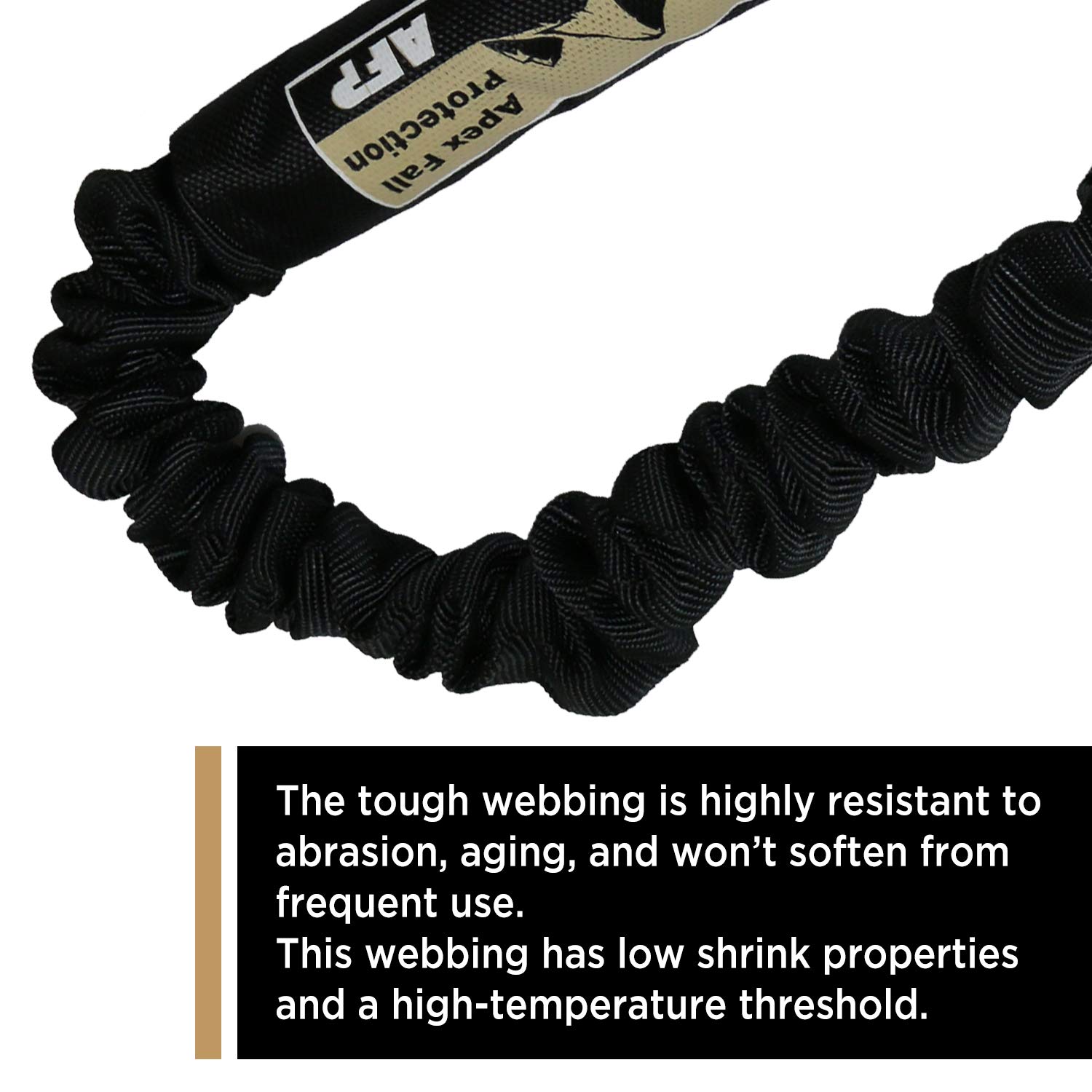 AFP 6 FT Single Leg Internal Shock Absorbing Safety Lanyard with Dual Snap Hooks