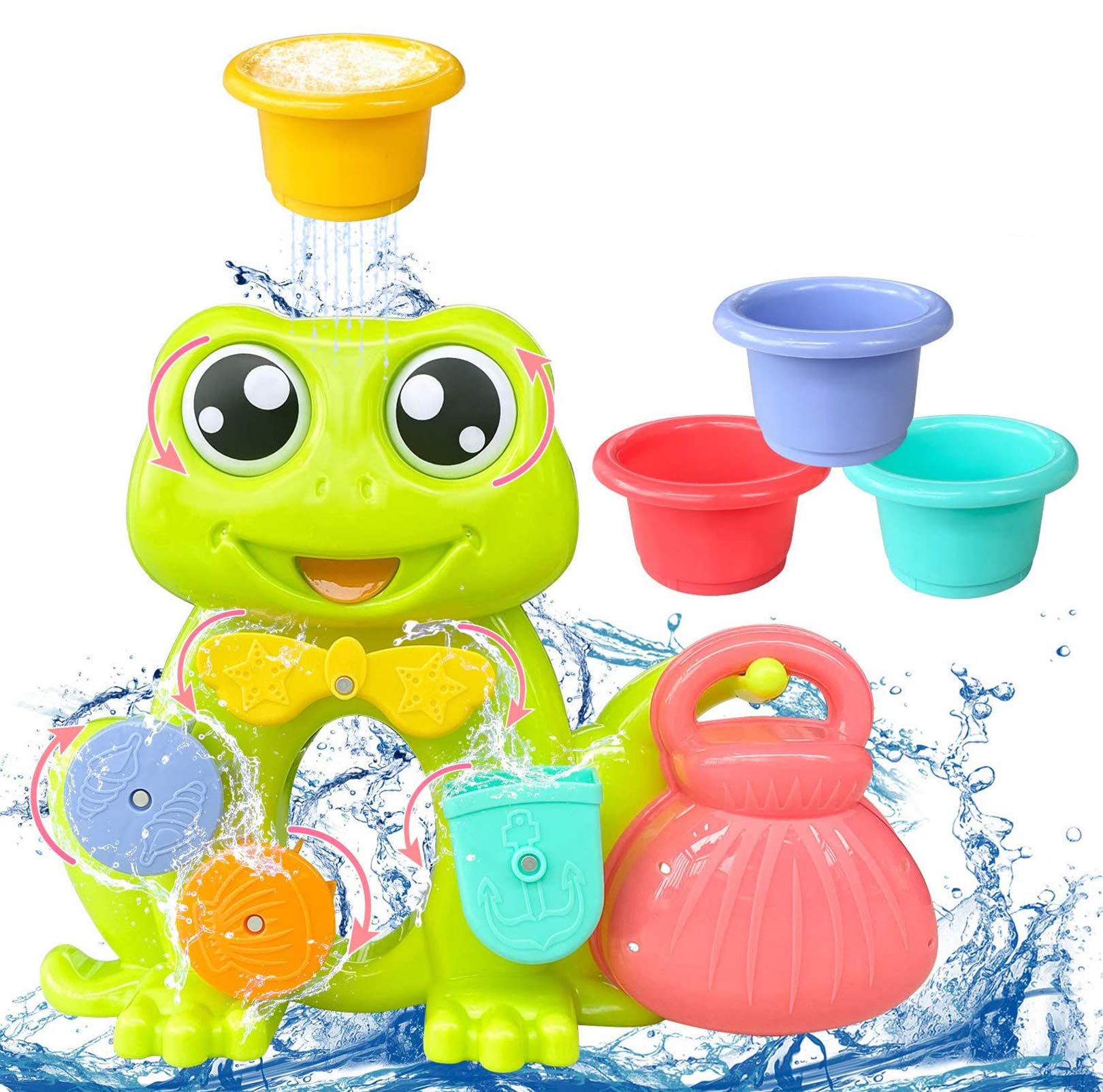 AOLUXLM Bathtub Toys for Toddlers Baby Kids,Shower Bath Baby Toy for Boys Girls as Gifts with Stack Cup Toys for Swimming Pool