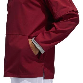 adidas Fielder's Choice 2.0 Convertible Cage Long Sleeve Jacket- Men's Baseball L Collegiate Burgundy/Heather