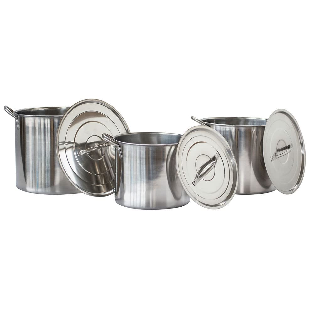 Buffalo Tools STP3 3Pc Stock Pot Set 8/12/16Qt