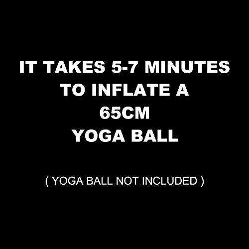 Exercise Ball Pump, Hand Air Pump for Stability Workout Yoga Ball, with 2 Plugs for Valve & 1 Plug Remover for Easy Deflation (Hand Pump)
