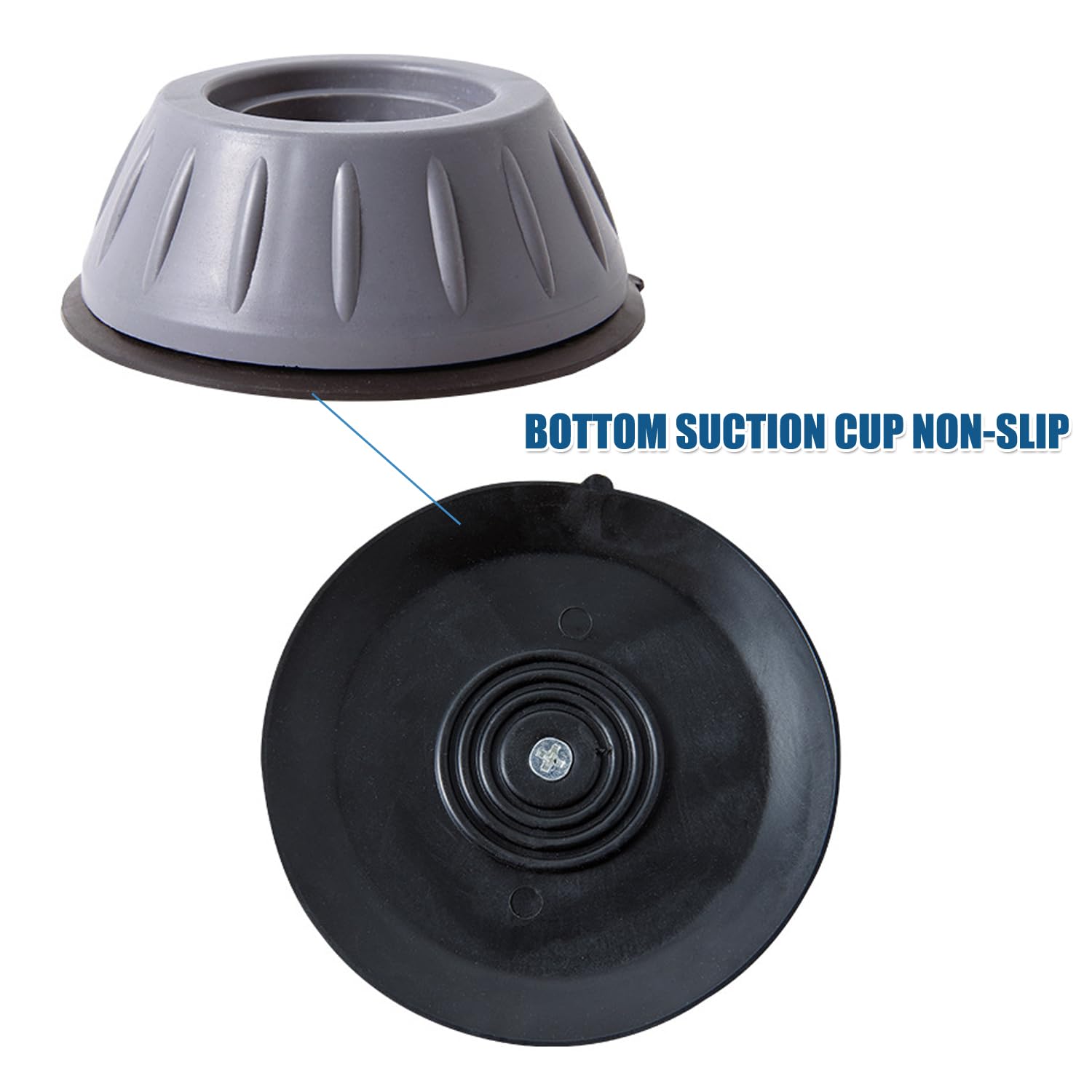 LeLehome Anti Vibration Pads for Washing Machine - 4PCS Washer Dryer Pedestal Rubber Stabilizer Mat Foot Support Protects Noise Reduction