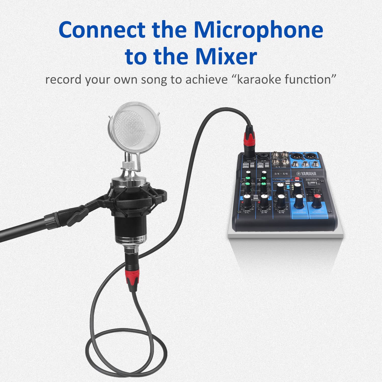DREMAKE XLR Cable 40FT, XLR 3-Pin Male to XLR 3-Pin Female, Balanced XLR to XLR Microphone Cable for Powered Amplifier Pro Audio Recording Devices Mic Patch Cord