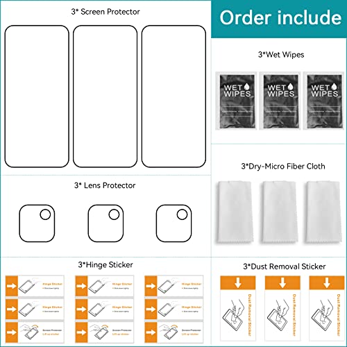 Coolpow 【3+3 PACK】 Designed for Motorola Moto one 5G Ace Screen Protector Moto One 5G UW Ace Screen Protector Tempered Glass, Bubble Free, Anti-Scratch