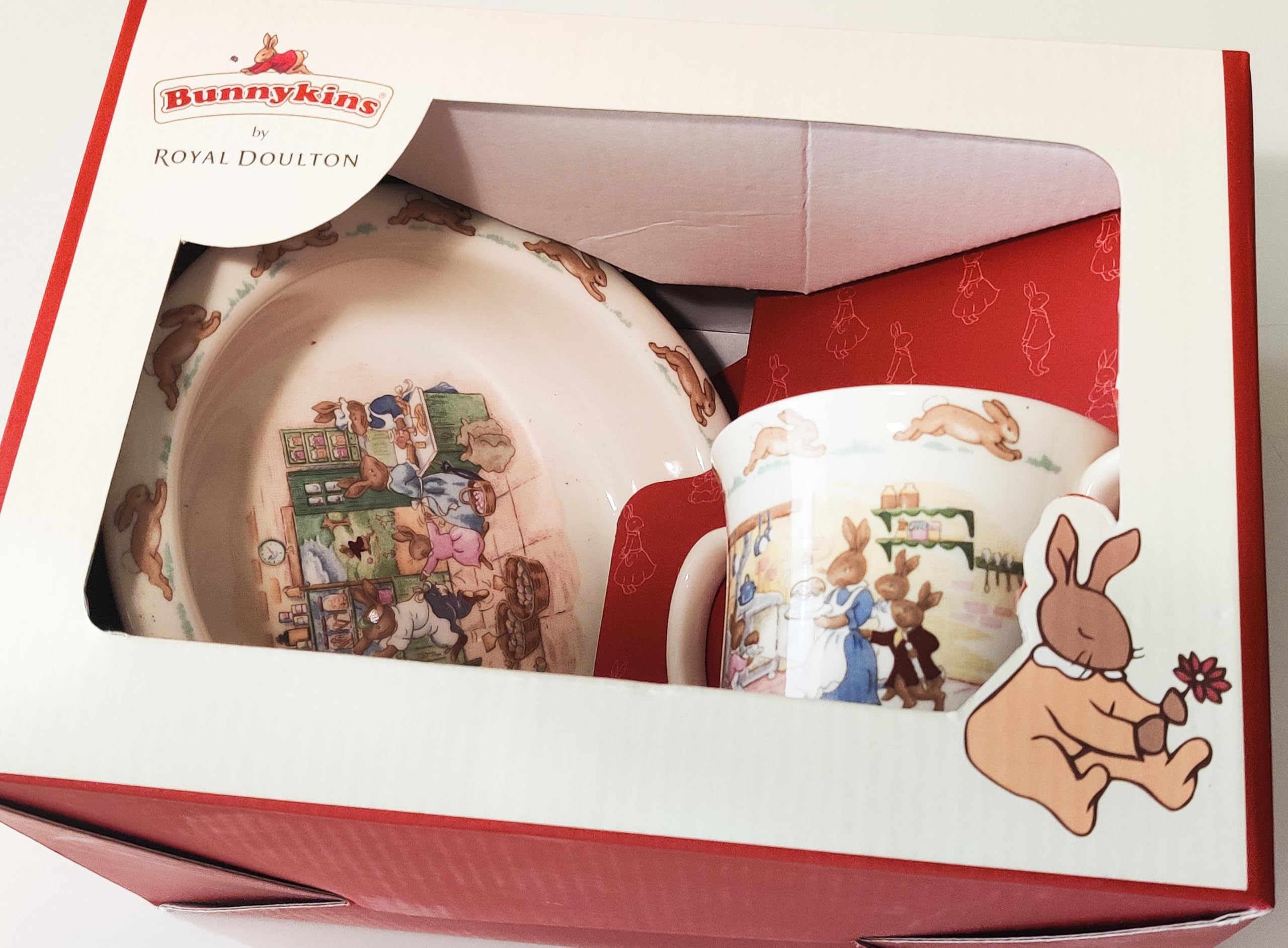 Royal Doulton China Bunnykins 2 Piece Set (Designs May Vary)
