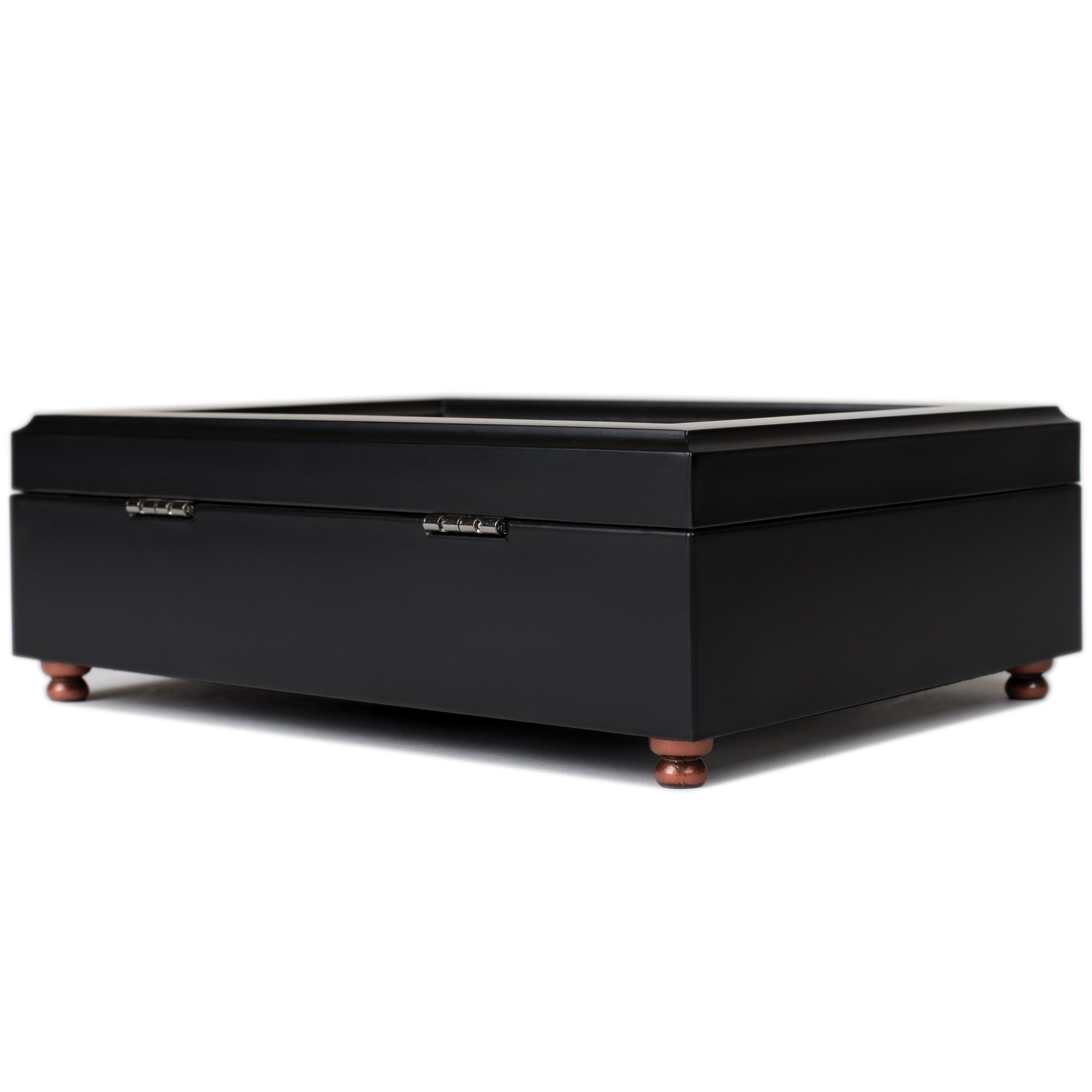 Cottage Garden Congratulations Graduate Matte Black Jewelry Music Box Plays Pomp and Circumstance