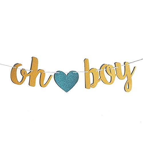 Blue, Boy Baby Shower Decoration Set, Rustic Welcome Baby Banner, 2 - Blue Metallic Curtains, Gold, Blue and White Baby Shower Decor Kit, Blue and White Balloons