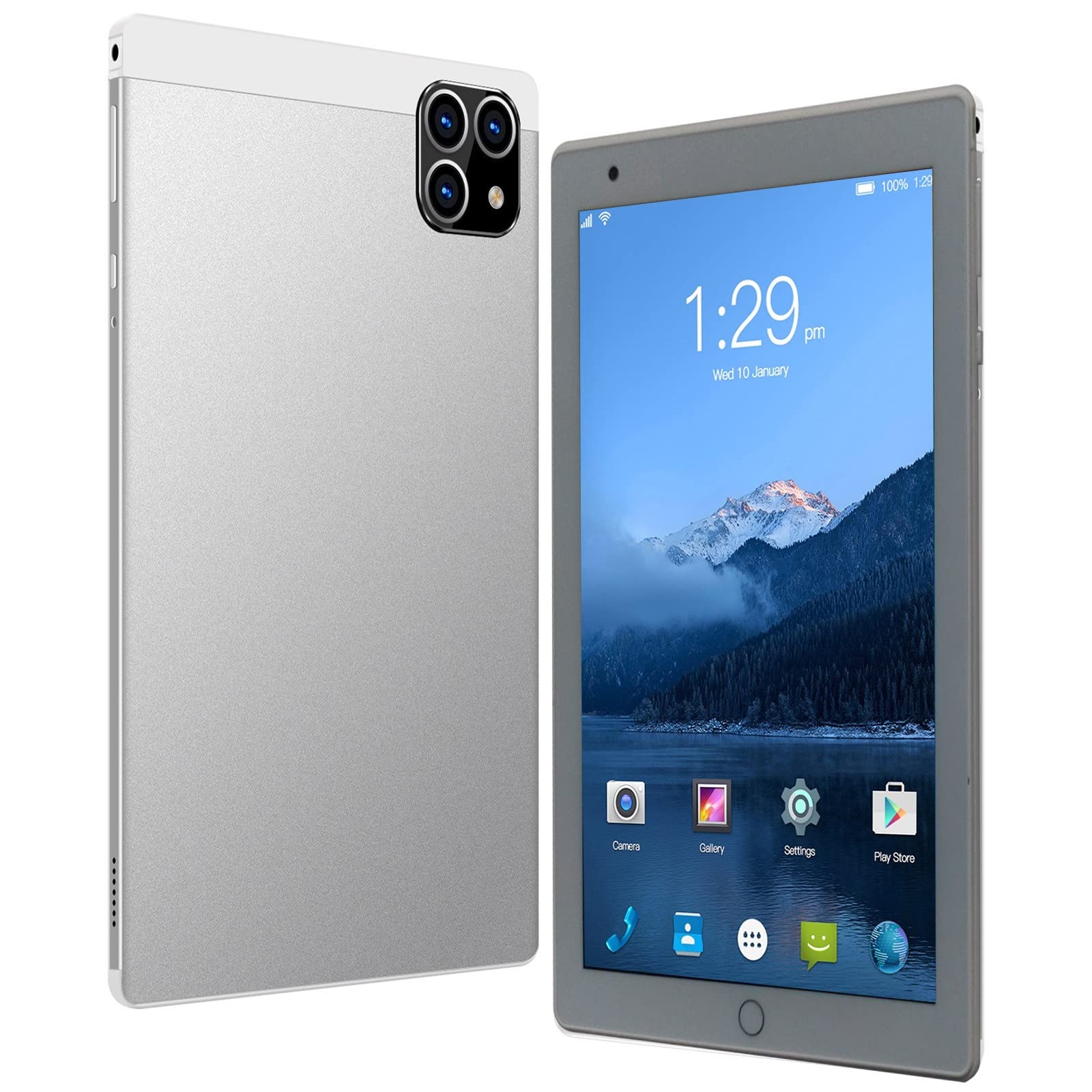 Android Tablet, All-New Fire 8 Inch, 1GB+ 16GB, 6.9mm Thin Body, Alloy Metal Cover, 1280 X 800 IPS HD Display, 4000 MAH Long Battery Life, 2MP+5MP Dual Camera, Smart Tablet Unlocked Phablet (White)