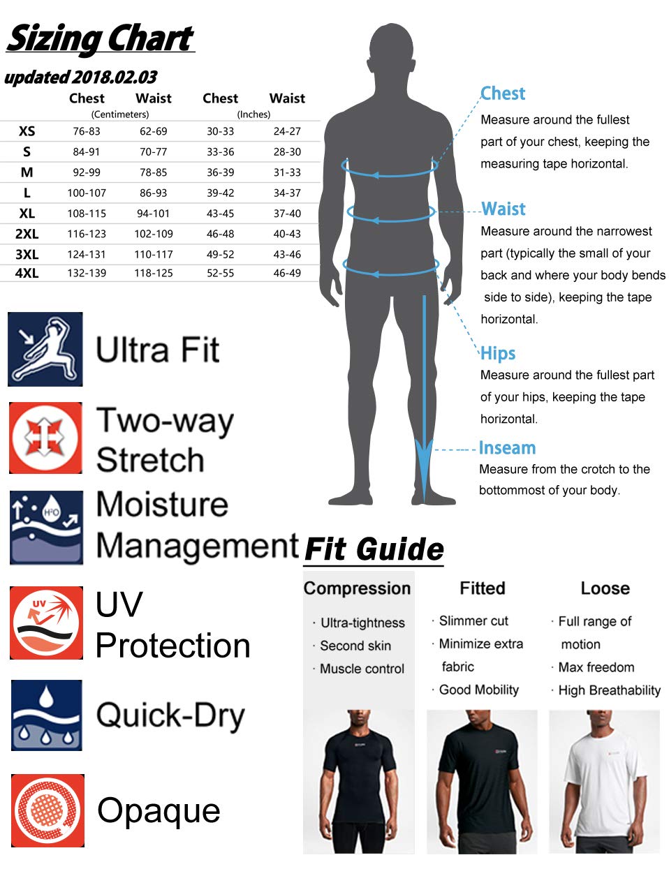 ADOREISM Quick-Dry Men's Long Sleeve Rash Guard UPF 50+ Compression Swim Shirt (Wolf, XL)