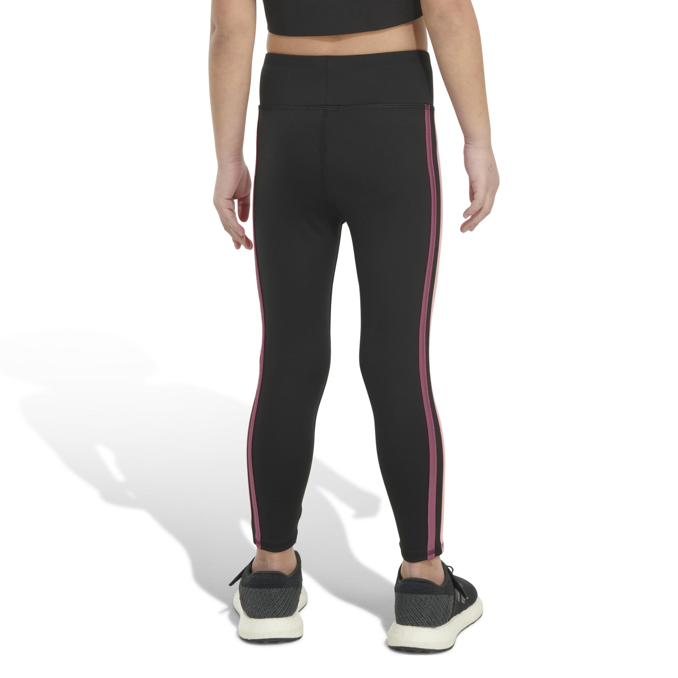 adidas girls Aeroready Performance Long Tights Leggings, Black/Purple, Medium US