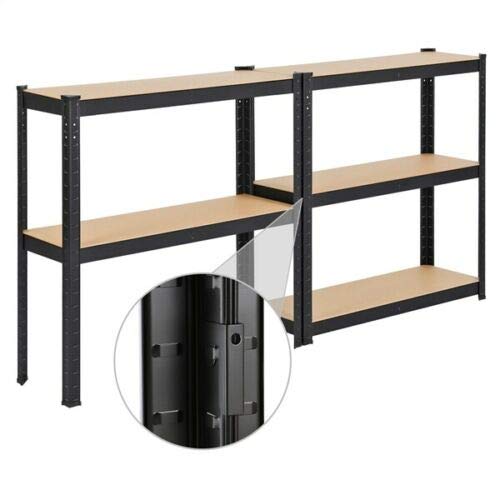 Autofather Shelving Unit and Storage Rack, 63" x 31" x 15" Garage Shelving Metal Frame 4-Tier Garage Storage Shelves for Home/Office/Dormitory/Garage/Kitchen/Bedroom