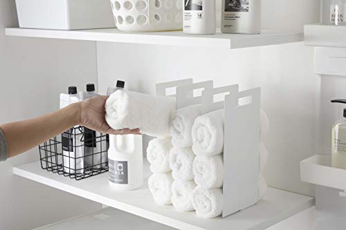 Yamazaki Home Tower White Interlocking Towel Organizer (Set of 2)