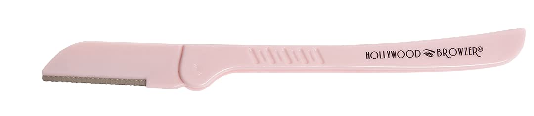 Hollywood Browzer Rose gold Dermaplaning Face Blade for Men and Women - Protective Pouch Included - Eyebrow Shaping | Removing Unwanted Hair | Dermaplaning | Exfoliation