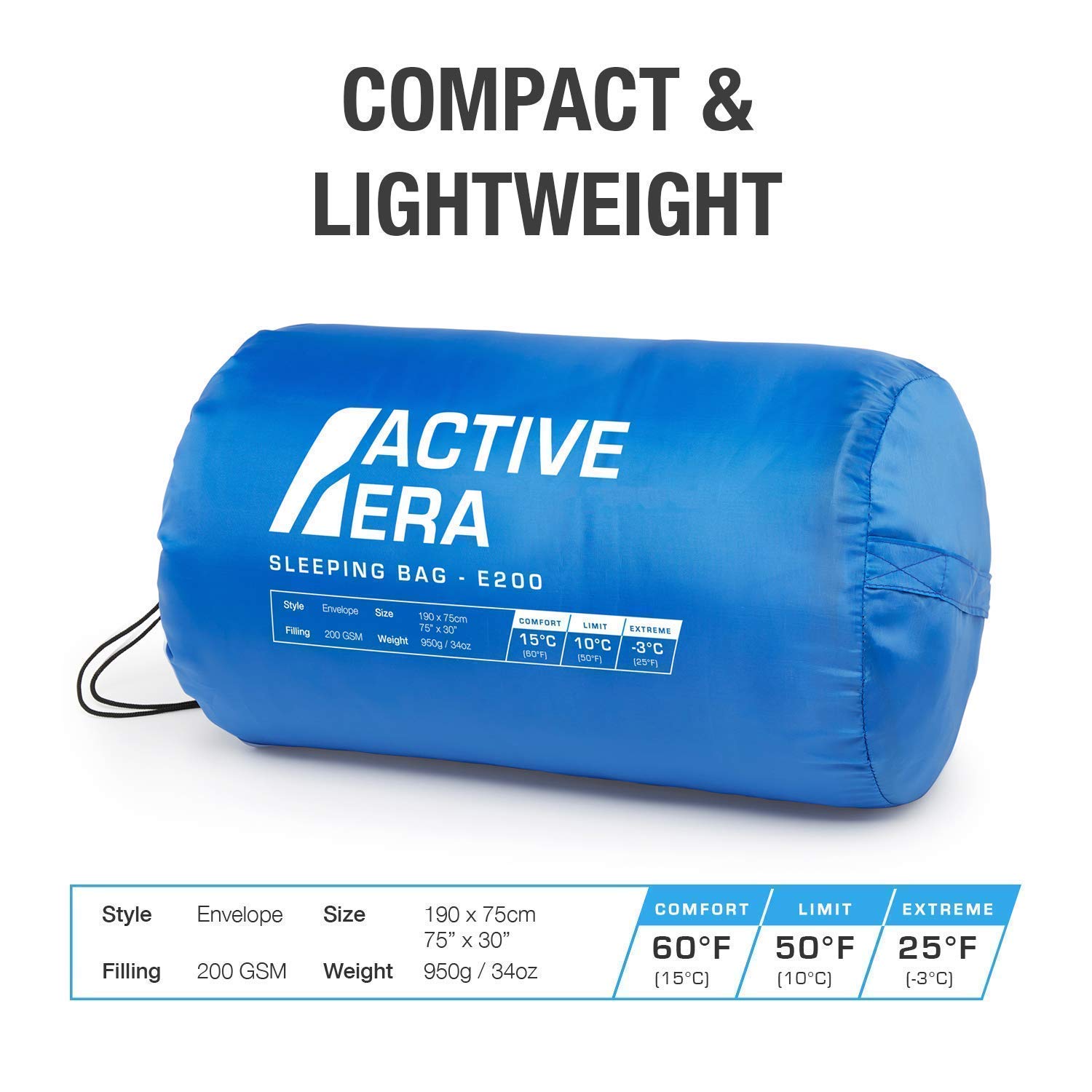 Active Era Luxury Camping Air Mattress Twin Single Sleeping Bag for Indoor and Outdoor Use