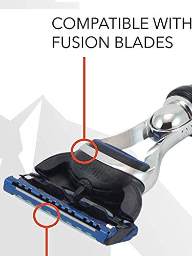 G.B.S 5 Blade Faux Fusion Compatible Razor with Chrome, Ivory