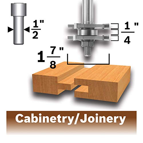 BOSCH 84624MC 1-7/8 In. x 1/4 In. Carbide-Tipped Tongue and Groove Router Bit