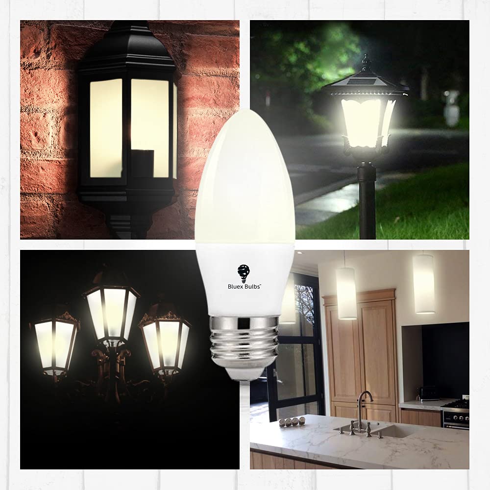 8 Pack E26 Dimmable LED Bulb 6W Candelabra Bulbs 2700K Warm White 650lm 60W Equivalent, Medium Base Bulb for Ceiling Fan Light Bulbs, E26 Chandelier Light Bulbs, Kitchen, Fixtures, E26 Candelabra Bulb