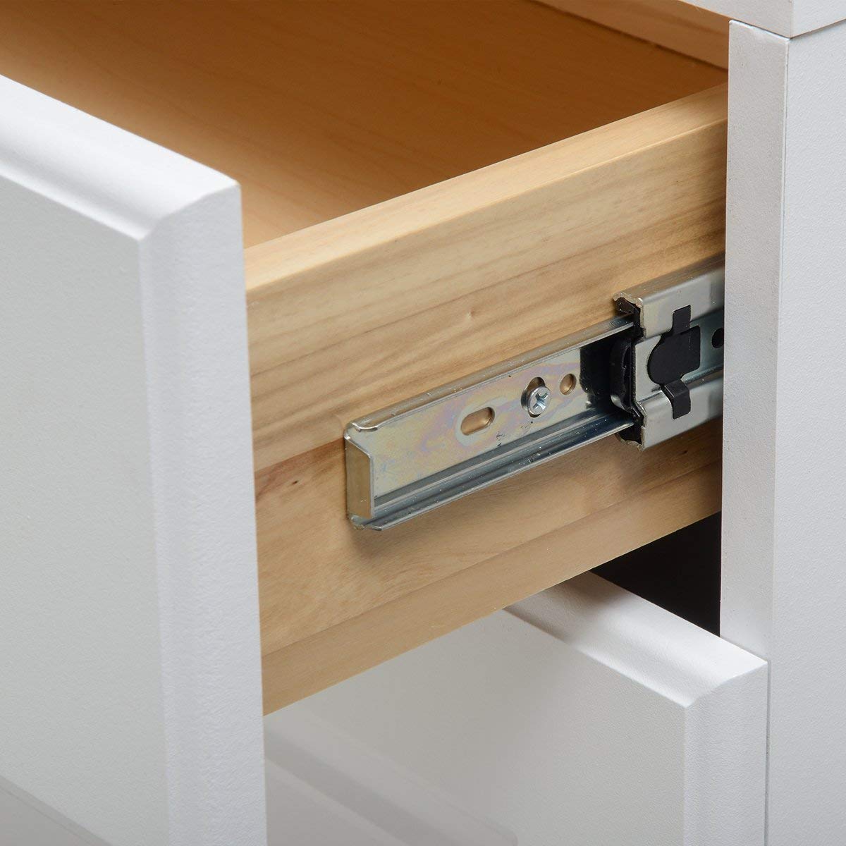Amazon Basics Ball Bearing Drawer Slides - 12-Inch, Steel, 10-Pack