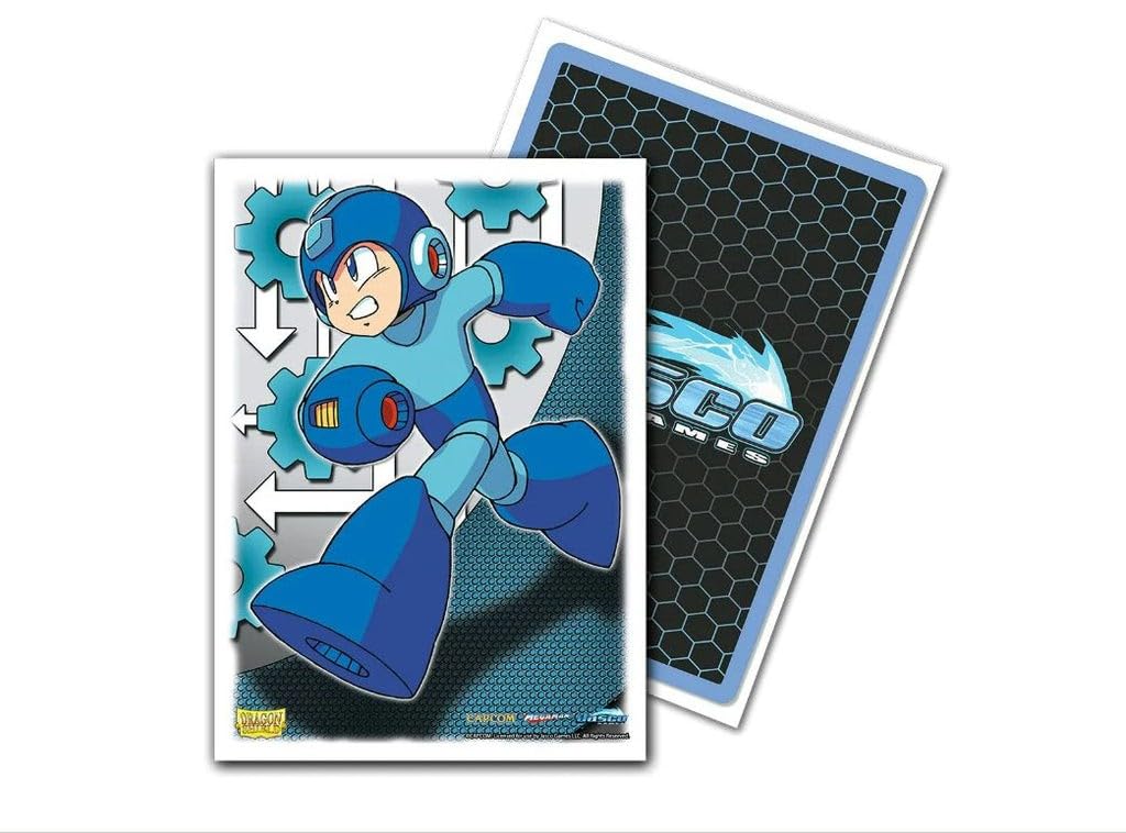 Arcane Tinmen ApS ART16001 Dragon Shield: Art Sleeves Classic-Mega Man Standard (100), Megaman