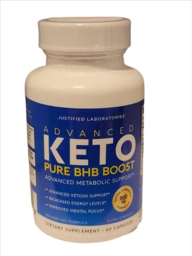 Advanced Keto Pure BHB Boost Pills Enhanced Ketogenic Supplement Real Exogenous Ketones Ketosis for Men Women 60 Capsules 1 Bottle