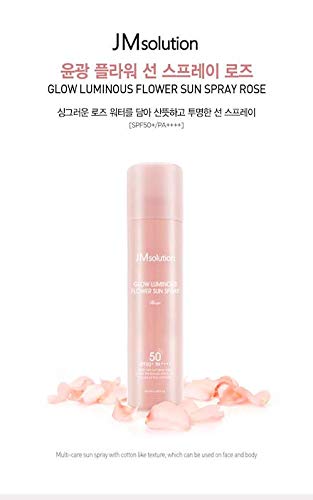 JM solution - Glow Luminous Flower Sun Spray - Rose - SPF50+/PA++++