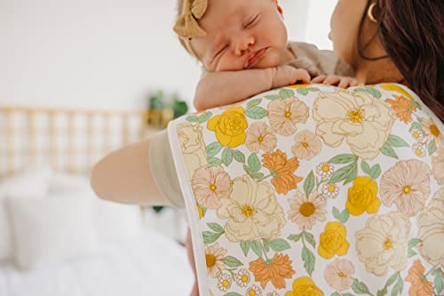 Copper Pearl Baby Burp Cloth Large 21''x10'' Size Premium Absorbent Triple Layer 3-Pack Gift Set Lemon