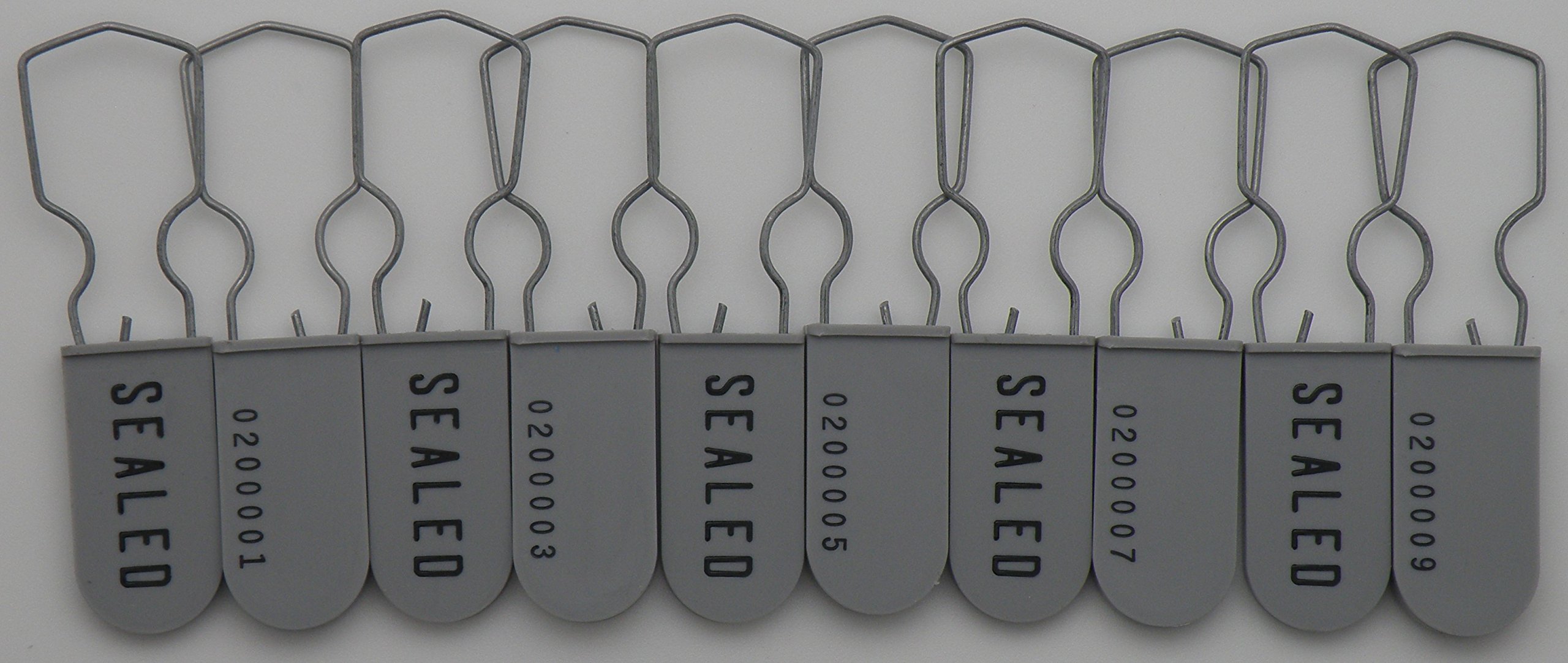 Electric Meter Security Seal Wire Padlock Grey Pack of 10