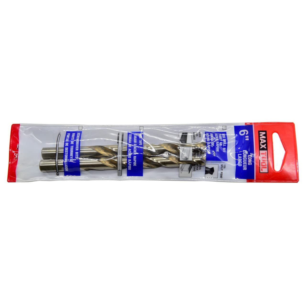 MAXTOOL 19/64" 2pcs Identical Jobber Length Drills HSS M2 Twist Drill Bits Fully Ground Bright 3-Flat Straight Shank Drills; JBF02W13R19P2