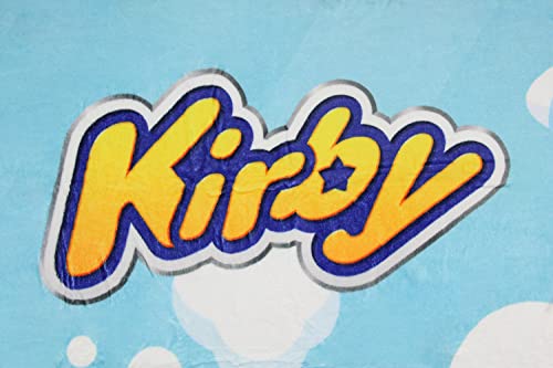 Bioworld Nintendo Kirby Video Game Kirby and Waddle Dee Soft Fleece Plush Throw Blanket 45" x 60"