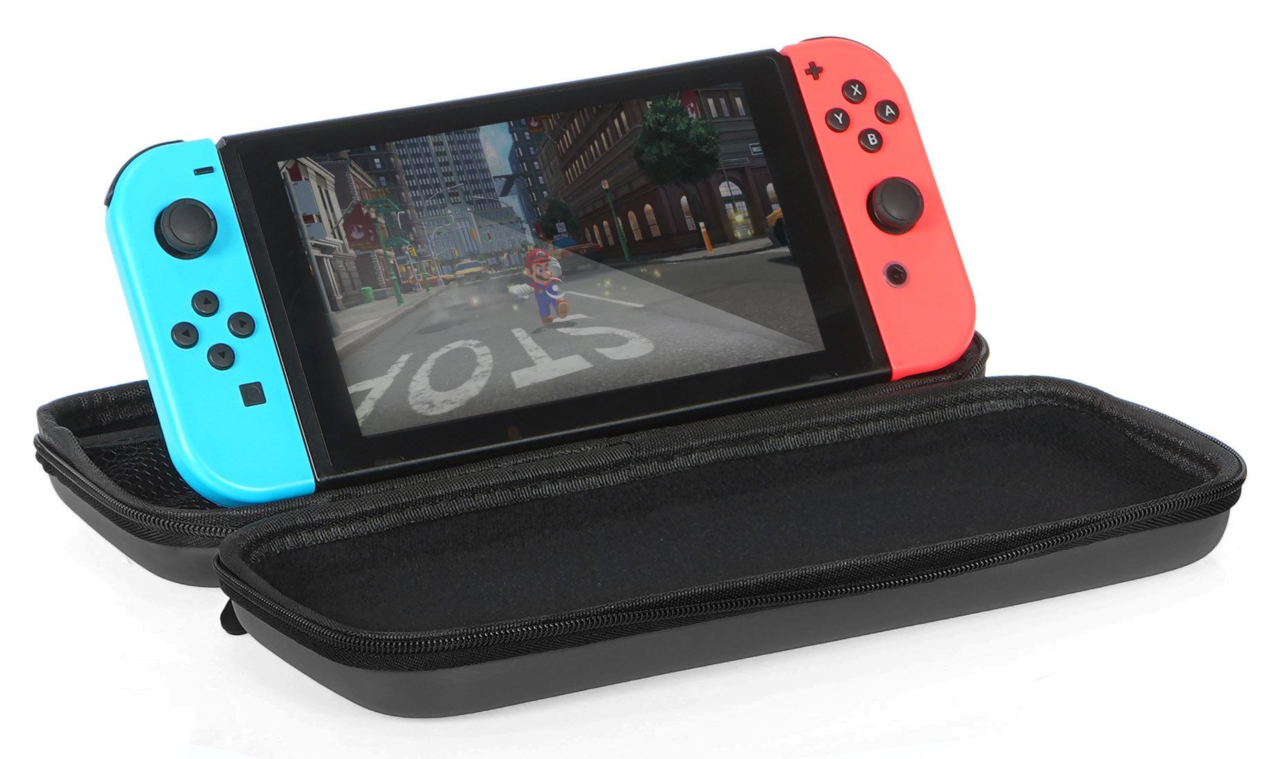 Amazon Basics Carrying Case for Nintendo Switch and Accessories - 10 x 2 x 5 Inches, Red