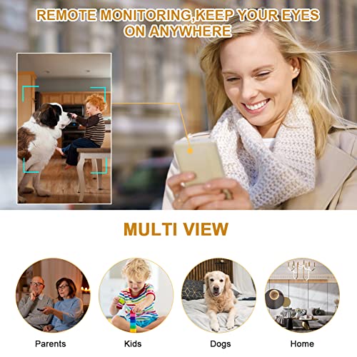 Aipmoz Hidden Camera with 32G SD Card, Spy Camera in Bluetooth Speaker,240°Viewing Angle,Motion Activated,Nanny Cams Wireless with Cell Phone App, camaras espias ocultas 4K for Home Security(2.4/5Ghz)