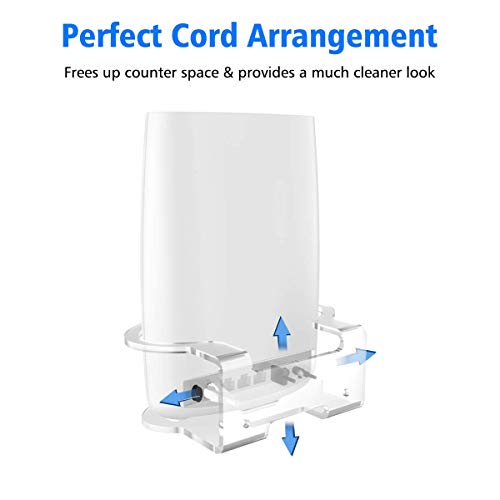 HomeMount for Netgear Orbi Wall Mount - Wall Mounting Bracket Kit Compatible with Orbi Tri-Band Router,Satellite,RBS50,LBR20,RBK50V,RBK23,RBK50,RBK53,RBS20,AC2200,AC3000 (Clear)