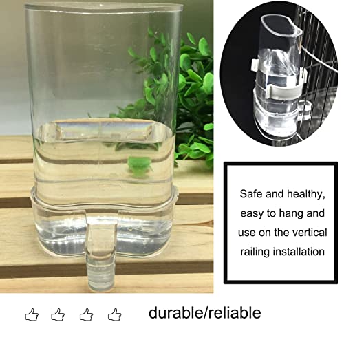 Automatic Bird Waterer Feeder,Bird Water Dispenser for Cage,2PCS No Mess Bird Feeder Parakeet Waterer Cockatiel Cage Accessories