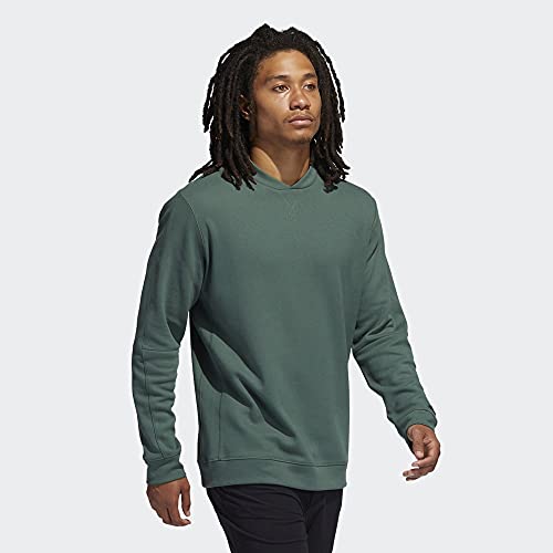 adidas Golf Men's Go-to Crew Sweatshirt, Green, Medium