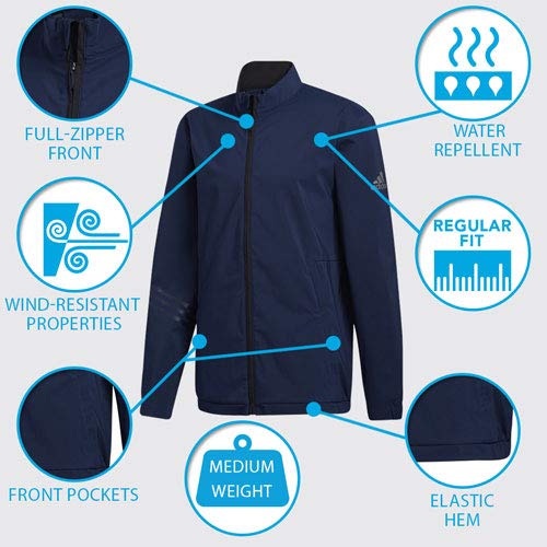 adidas Golf Provisional Rain Jacket, Collegiate Navy, Large