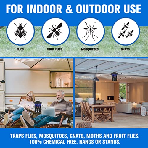 Bell+Howell Monster Trapper 1923 Vacuum-Based Trap for Bugs and Insects, No Zapping Noise, Whisper-Quiet, 100% Chemical-Free, Pest Killer As Seen On TV, 8.5" x 7.5"