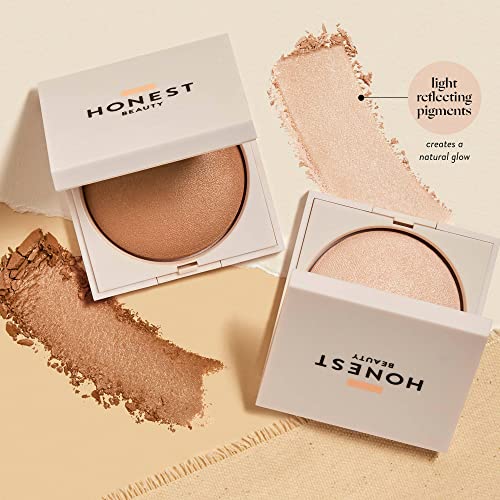 Honest Beauty Luminizing Glow Powder, Dusk Reflection Talc Free, Paraben Free, Dermatologist Tested, Cruelty Free 0.35 oz