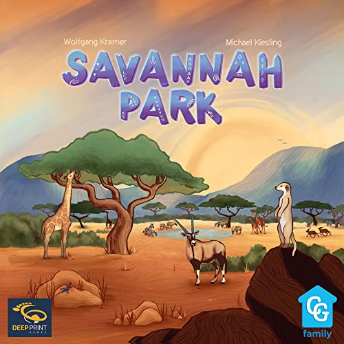 Capstone Games: Savannah Park, Strategy Board Game, Simple Gameplay, Highly Interactive Strategies, 1 to 4 Players, 20 to 40 Minute Play Time, Ages 8 and Up