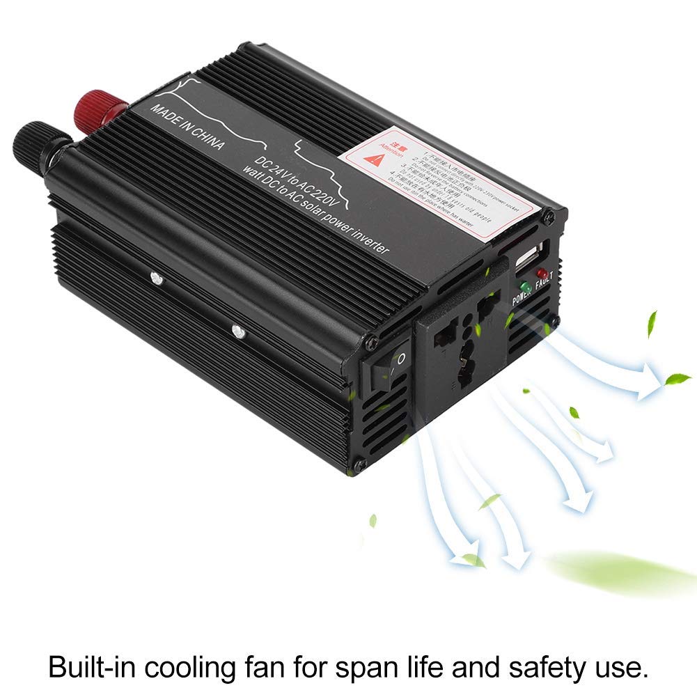 Aramox Inverter, 3000W 24V to 220V Car Inverter Modified Sine Converter Black