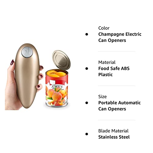 Automatic Electric Can Opener, Open Cans in One Click, Smooth Edge Handheld Can Opener, Hands Free Food-Safe Battery Operated Electric Can Openers, Kitchen Gadget Gift for Chefs, Arthritis and Seniors